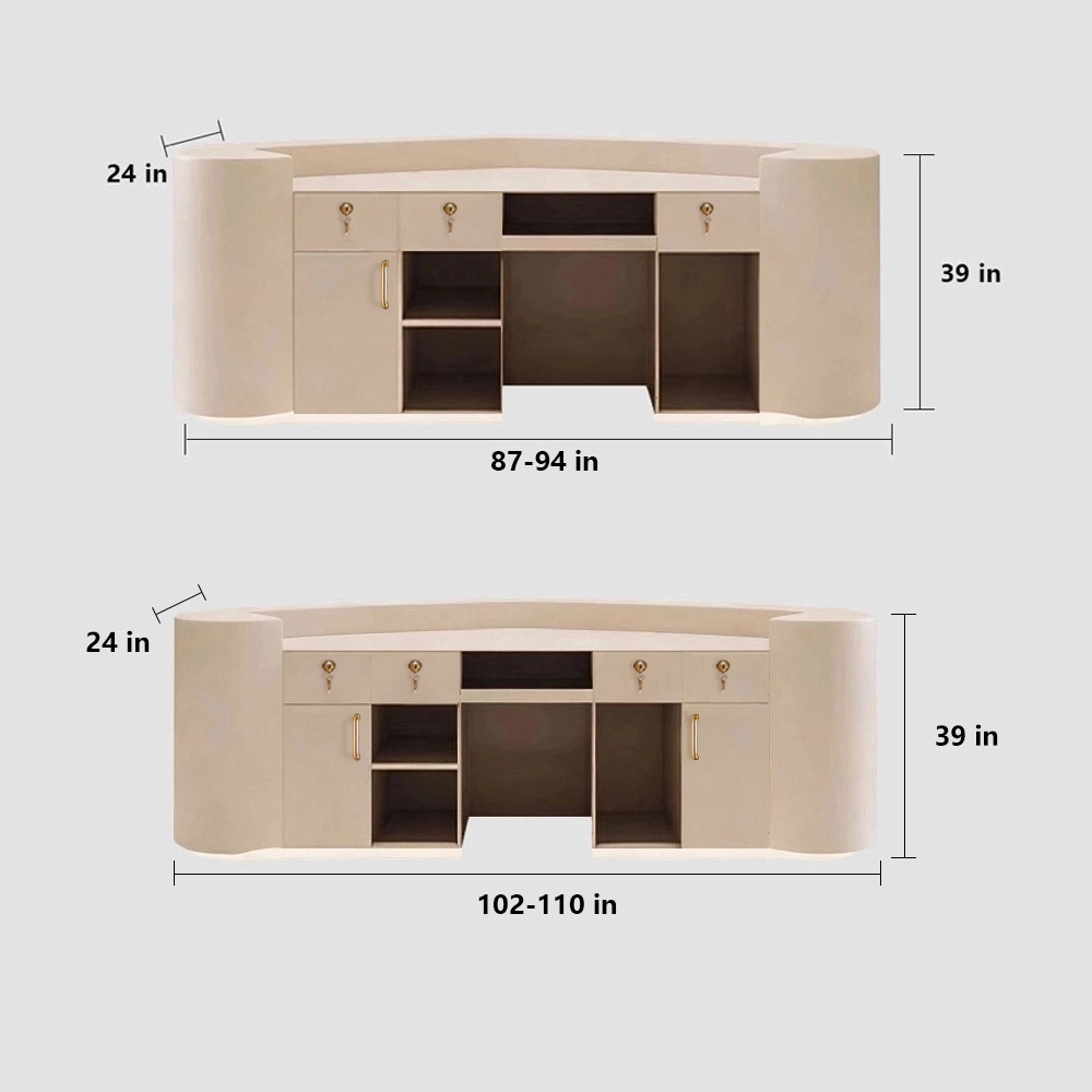 Curved Front Desk For Commercial Spaces - Maoters Office Furniture ...