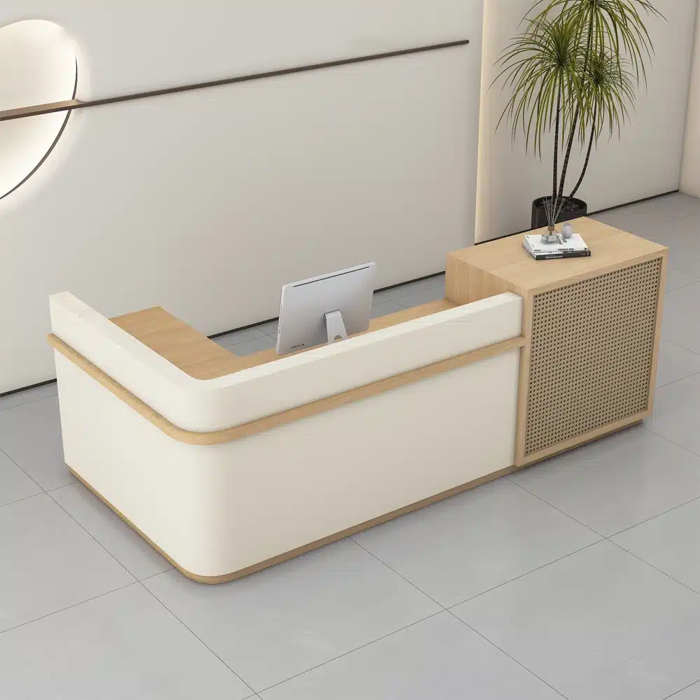 Luxury Cream-Themed Cashier Reception Desk - Maoters Office Furniture ...