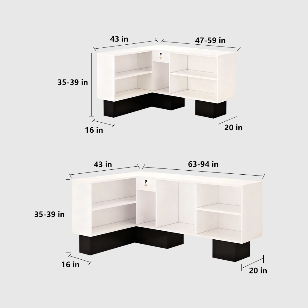 Unique L-shaped Corner Reception Desk - Maoters Office Furniture ...